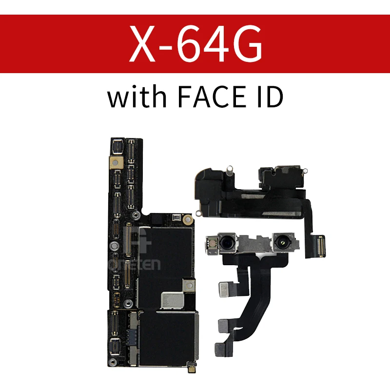 Identification faciale XR 64G-Carte mère déverrouillée pour iPhone, carte mère sans Face ID ...
