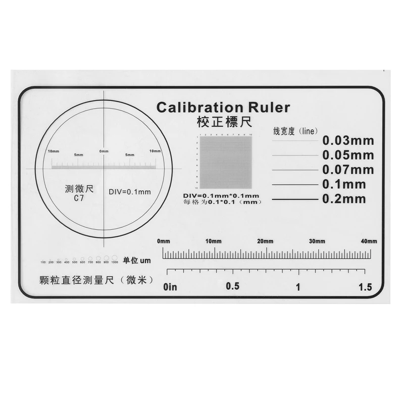 Microscope Micrometer Calibration Ruler | Microscope Calibration ...