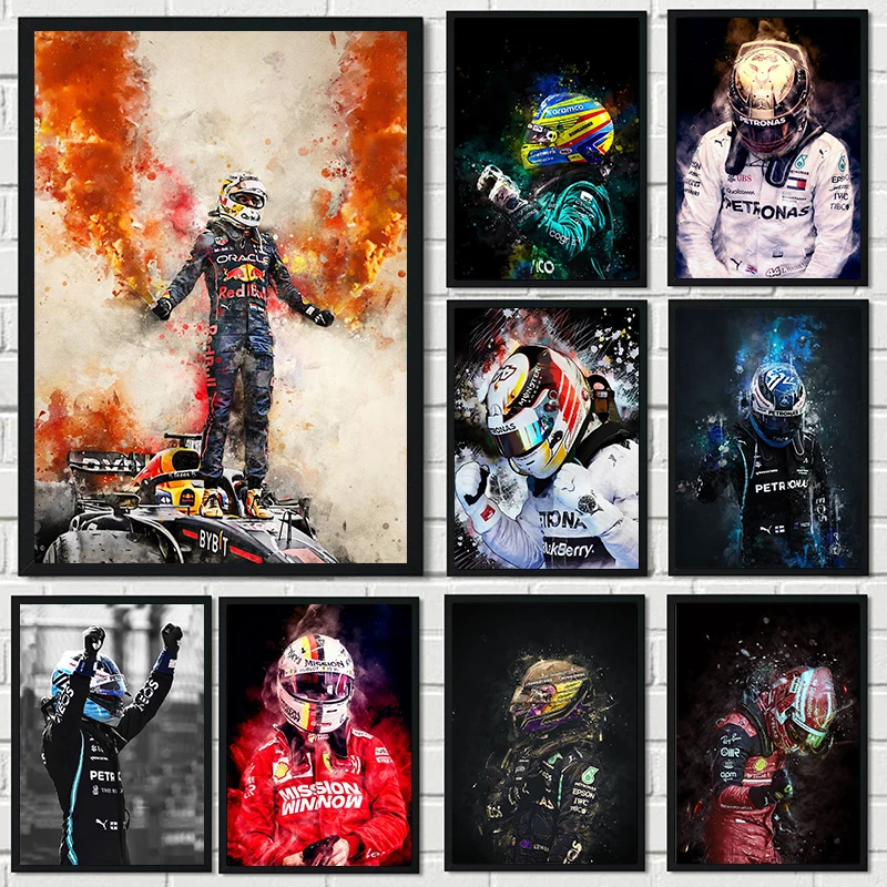 Graffiti-F1-Racer-Formula-1-World-Champion-Lewis-Hamilton-Portrait ...