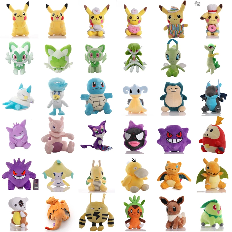 Newest-Pokemon-70-Types-Elf-Plush-Pikachu-Toys-Elekid-Lucario-Celebi ...