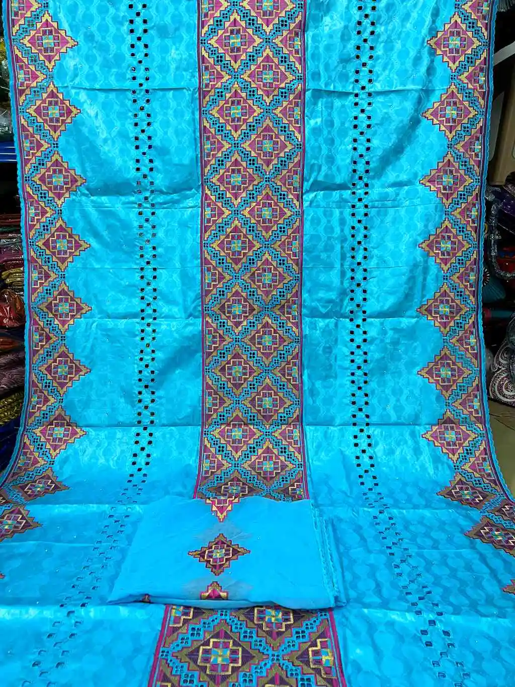 2022 New High Quality African Basin Riche Full Embroidery French Soft ...