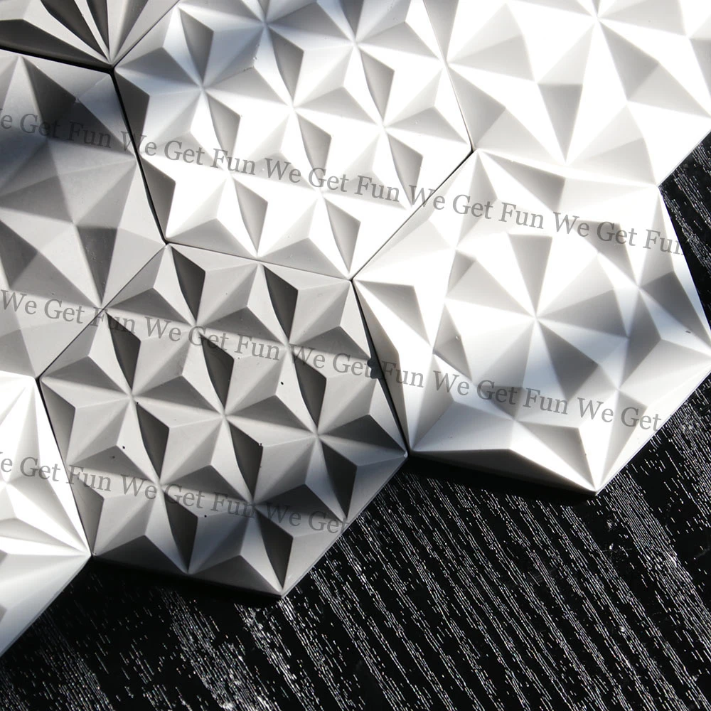 Hexagonal Geometric Wall Tiles Molds Concrete Wall Tile Mold Plaster ...