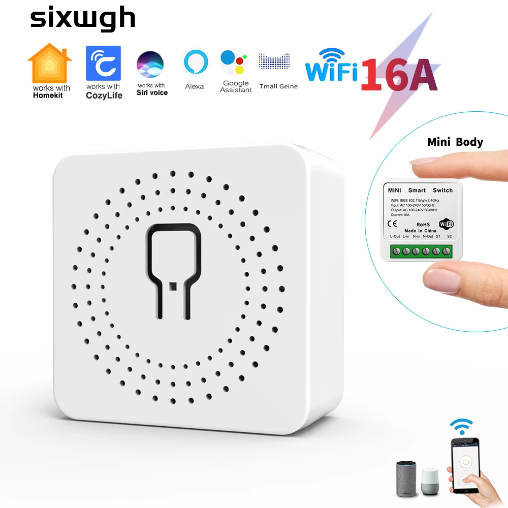 SIXWGH Apple Homekit Smart Switch 2 Way Breaker Module Home Automation ...
