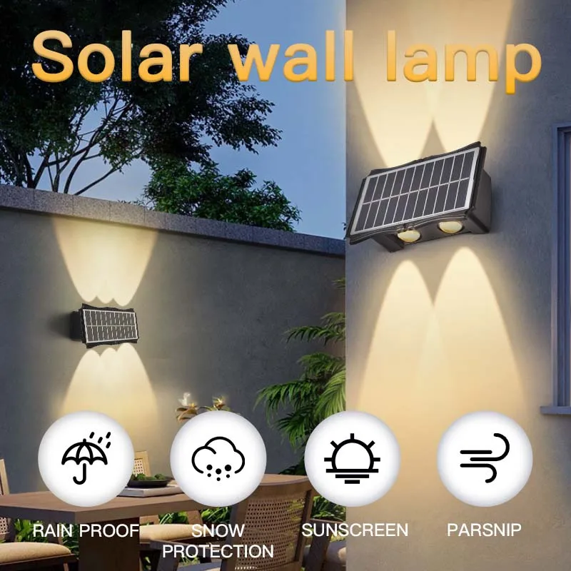 Solar-Led-Wall-Lights-outdoor-Waterproof-Solar-Lamp-4W-6W-Luminous ...