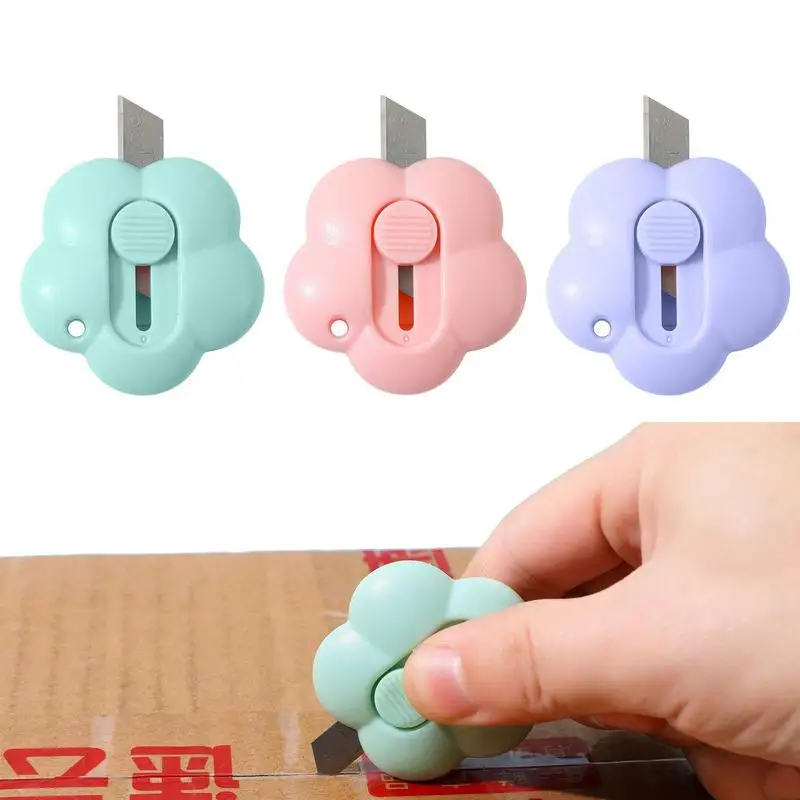 Package-Box-Cutter-Cartoon-Flower-Shape-Mini-Retractable-Cutters-With ...