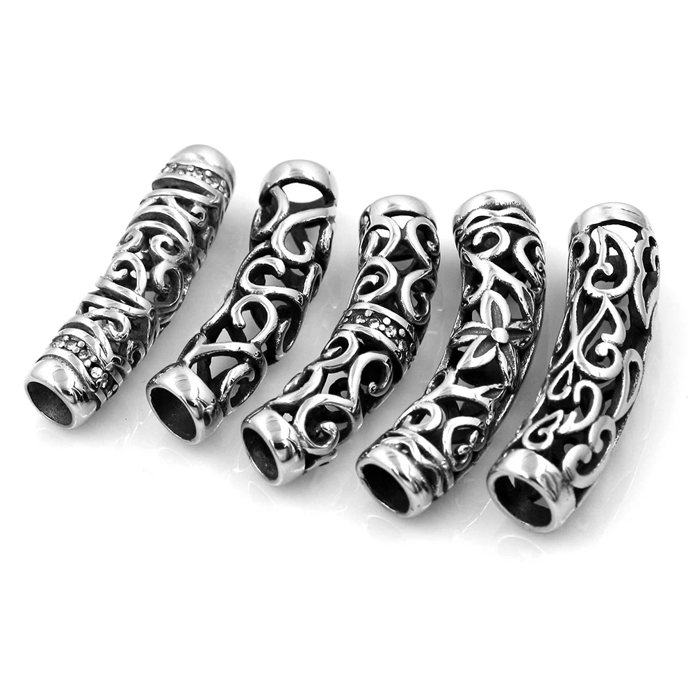 2pcs-6mm-Hole-Stainless-Steel-Hollow-Follower-Tube-Hair-Beads-Slider ...