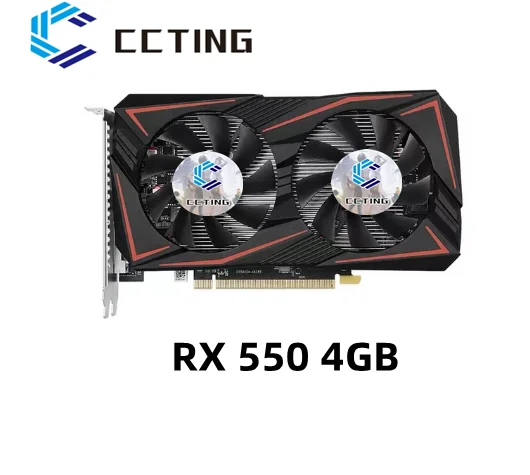 Ccting radeon rx 550 4gb placa gráfica gddr5 128bit pci e x16 hdmi dp ...