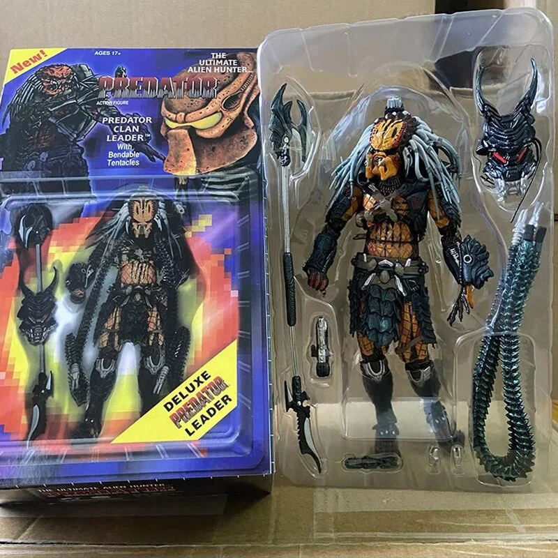 Фигурка хищника NECA The Ultimate Alien Hunter Predator Clan Leader ...