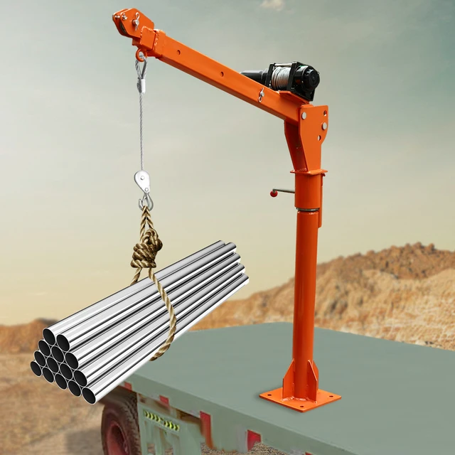 Folding Truck Bed Crane 500kg/1000kg/1000lbs Folding Boom Pickup Truck ...