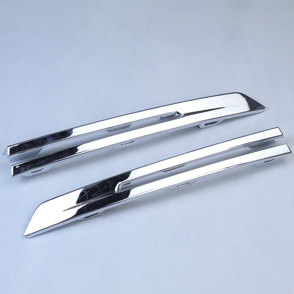 Pair-Left-and-Right-Front-Bumper-Fog-Lamp-Grille-Bright-Strip-Chrome ...