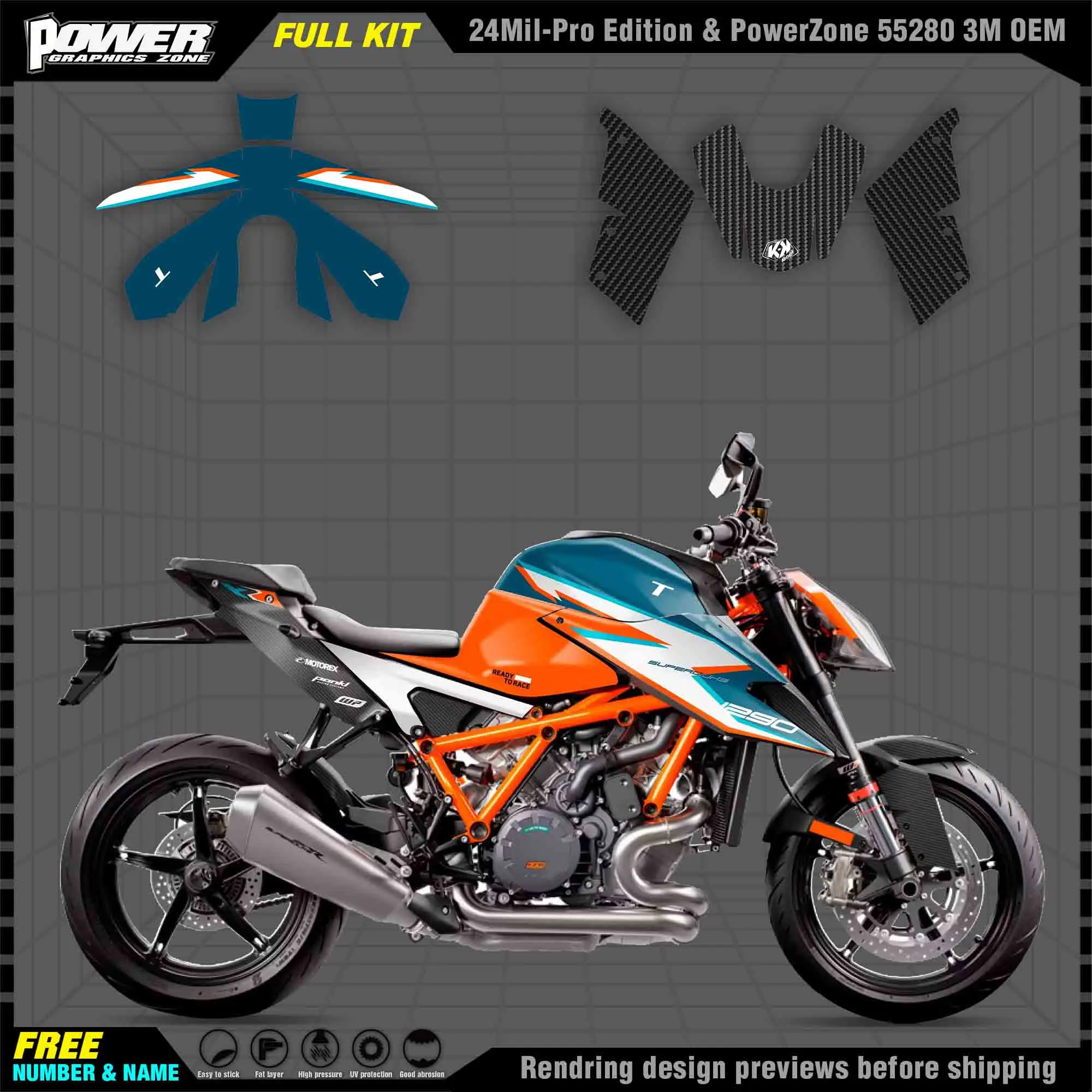 Powerzone For Custom Team Graphics Backgrounds Decals Stickers Kit For ...