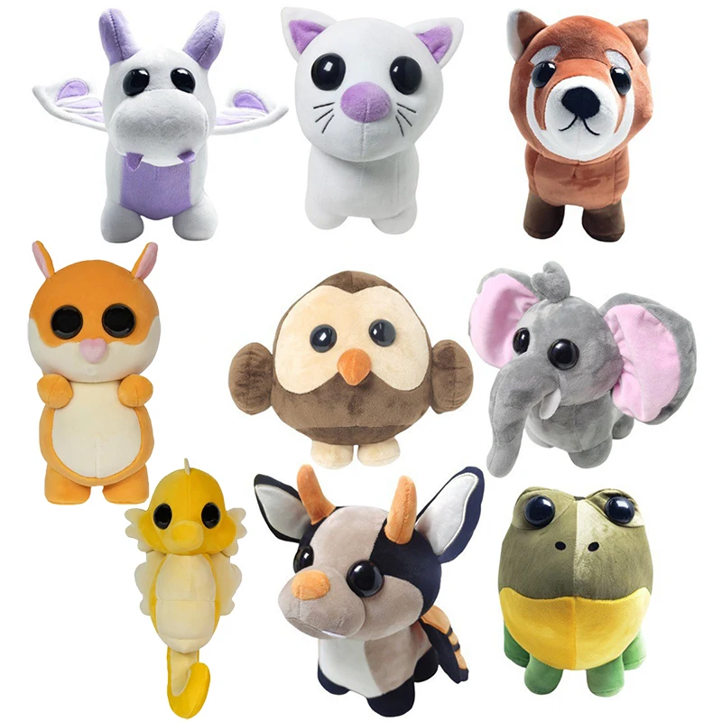 25cm ADOPT ME Plush Toys Adventure Animals Stuffed Doll Cartoon Pet ...