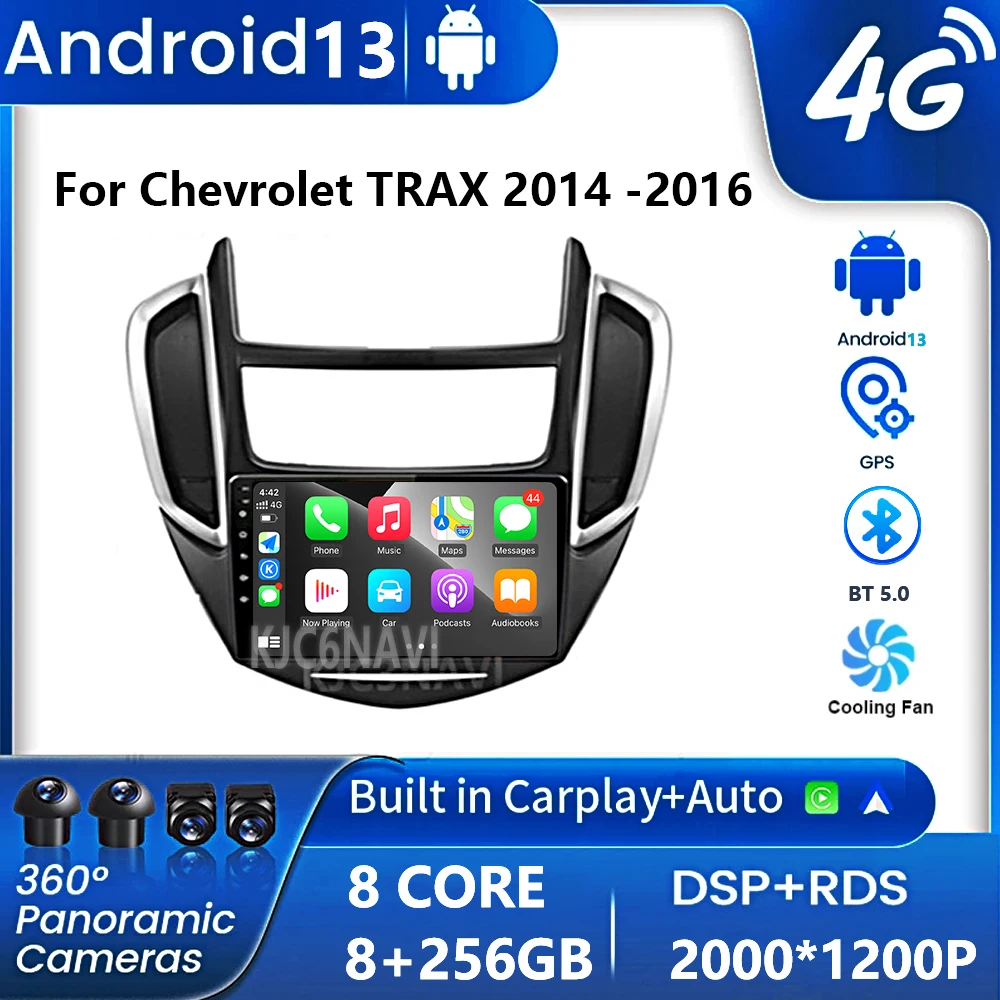 Android-13-Car-Radio-Multimedia-Stereo-Player-WiFi-GPS-Navigation-Video-For-Chevrolet-TRAX-2014 ...