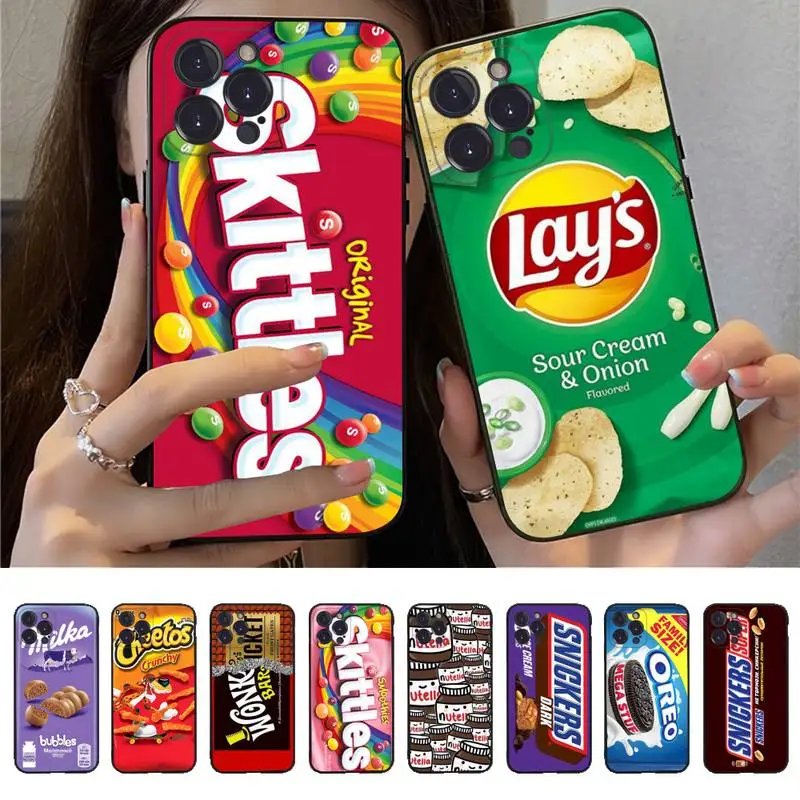 Chocolate-Biscuit-Milk-Drink-Phone-Case-For-iPhone-14-13-12-Mini-11-Pro ...