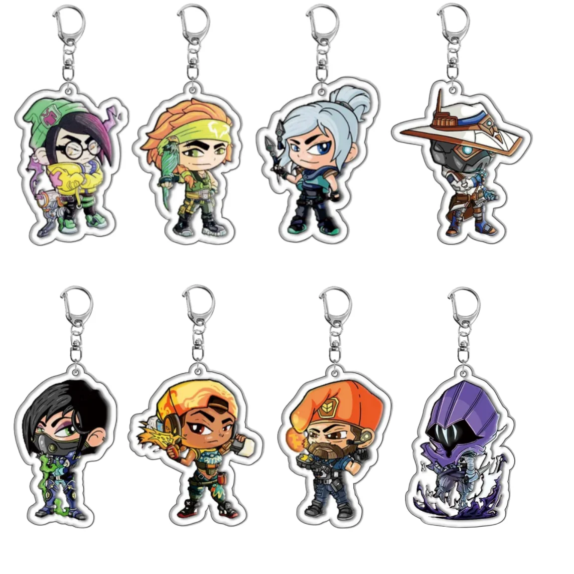 6CM-Valorant-Keychain-Sage-Killjoy-Jett-Sova-Cypher-Man-Key-Chain-Women ...