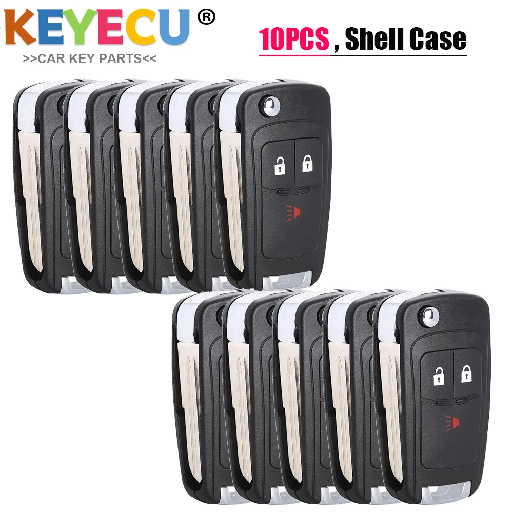 KEYECU 10PCS for Chevrolet Spark 2012 2013 2014 2015 2016 Flip Remote ...