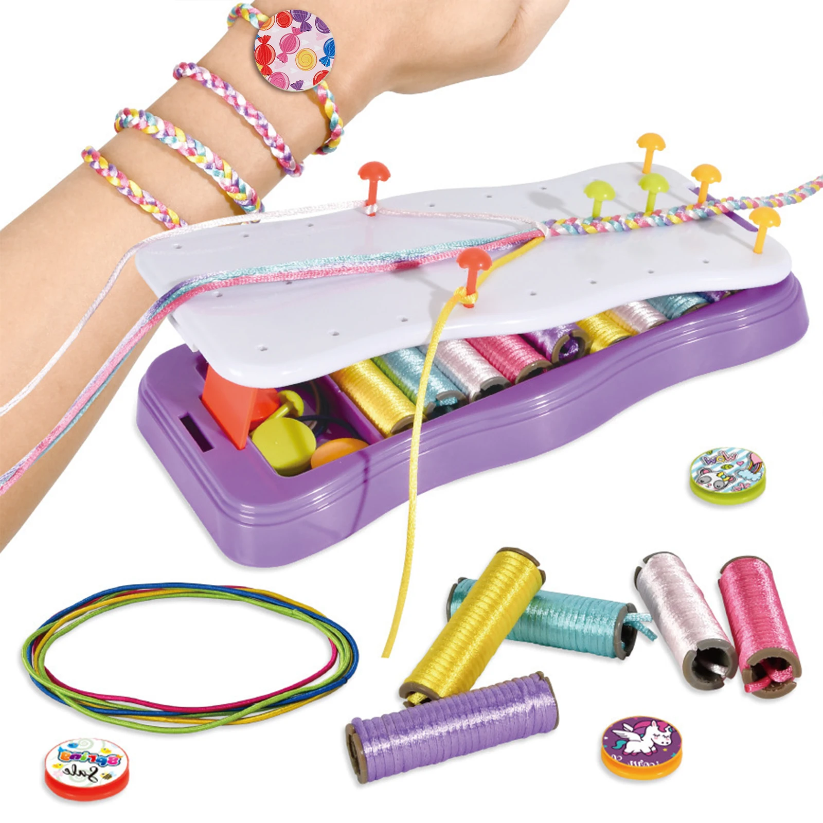 Friendship-Bracelet-String-Making-Kit-Jewelry-String-Maker-DIY-Arts-and ...