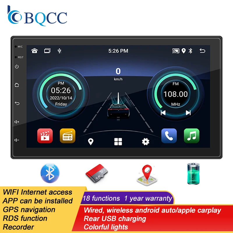BQCC-Dashcam-Carplay-Android-Auto-GPS-Navigation-5G-WiFi-Dashboard-Aux ...