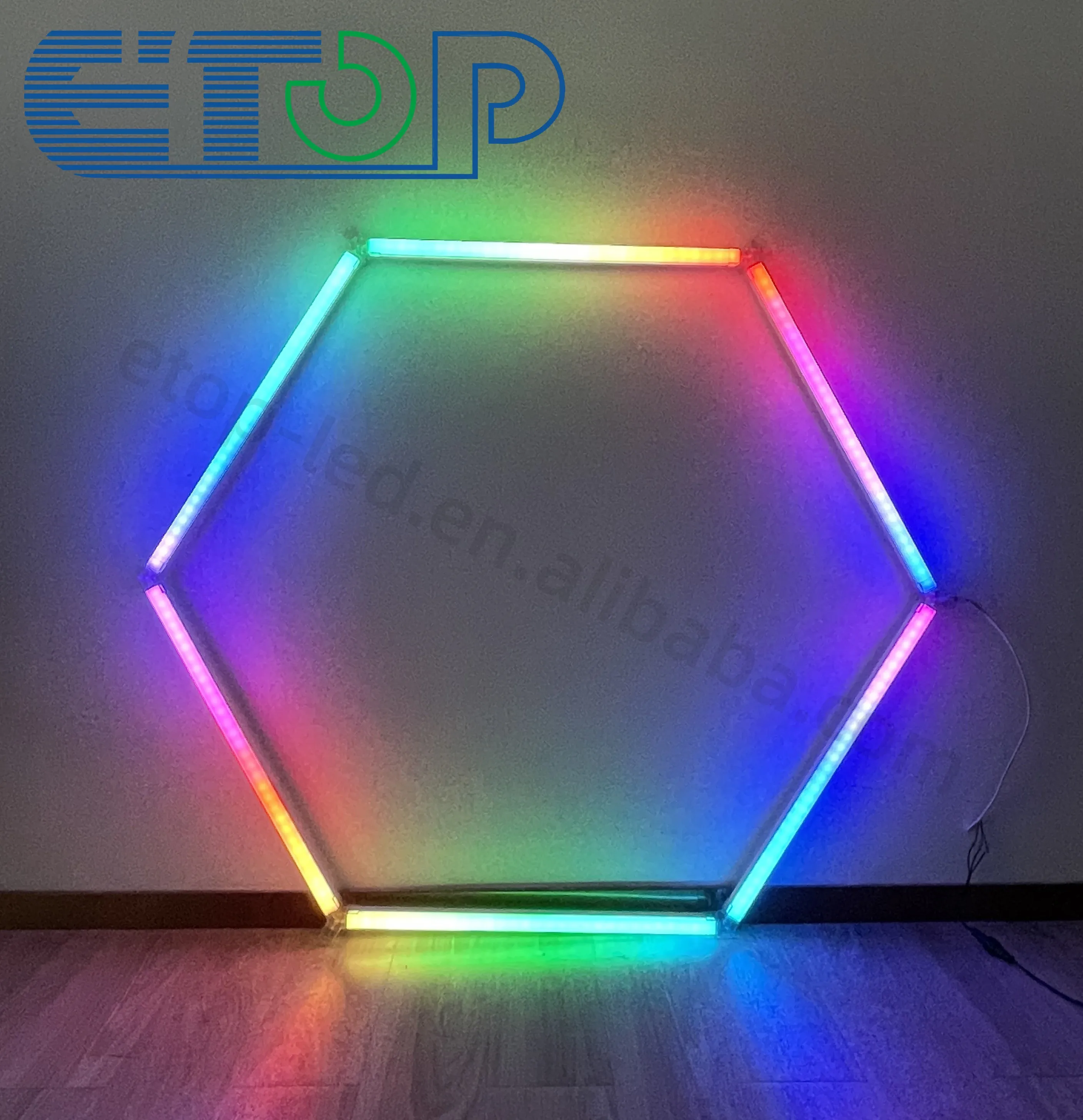 Modern-Hexagon-LED-Garage-Light-Super-Bright-RGB-LED-Car-Garage-Light-Hexagonal-Grids-for ...