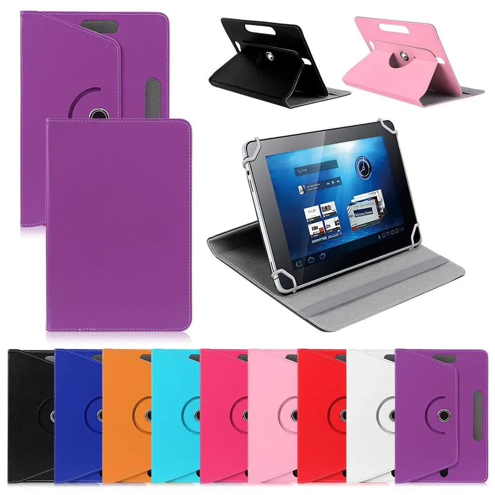 360-Degree-Rotating-Universal-Tablet-Case-PU-Leather-Cover-For-Samsung ...