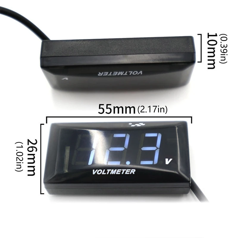 Voltmètre numérique Led multifonction 12V, étanche, panneau de Surface ...