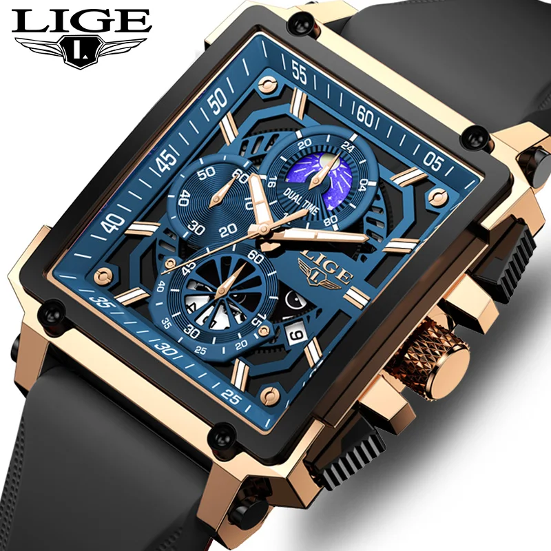 LIGE-Man-Wristwatches-Business-Luxury-Hollow-Quartz-Watch-Man-Gold ...
