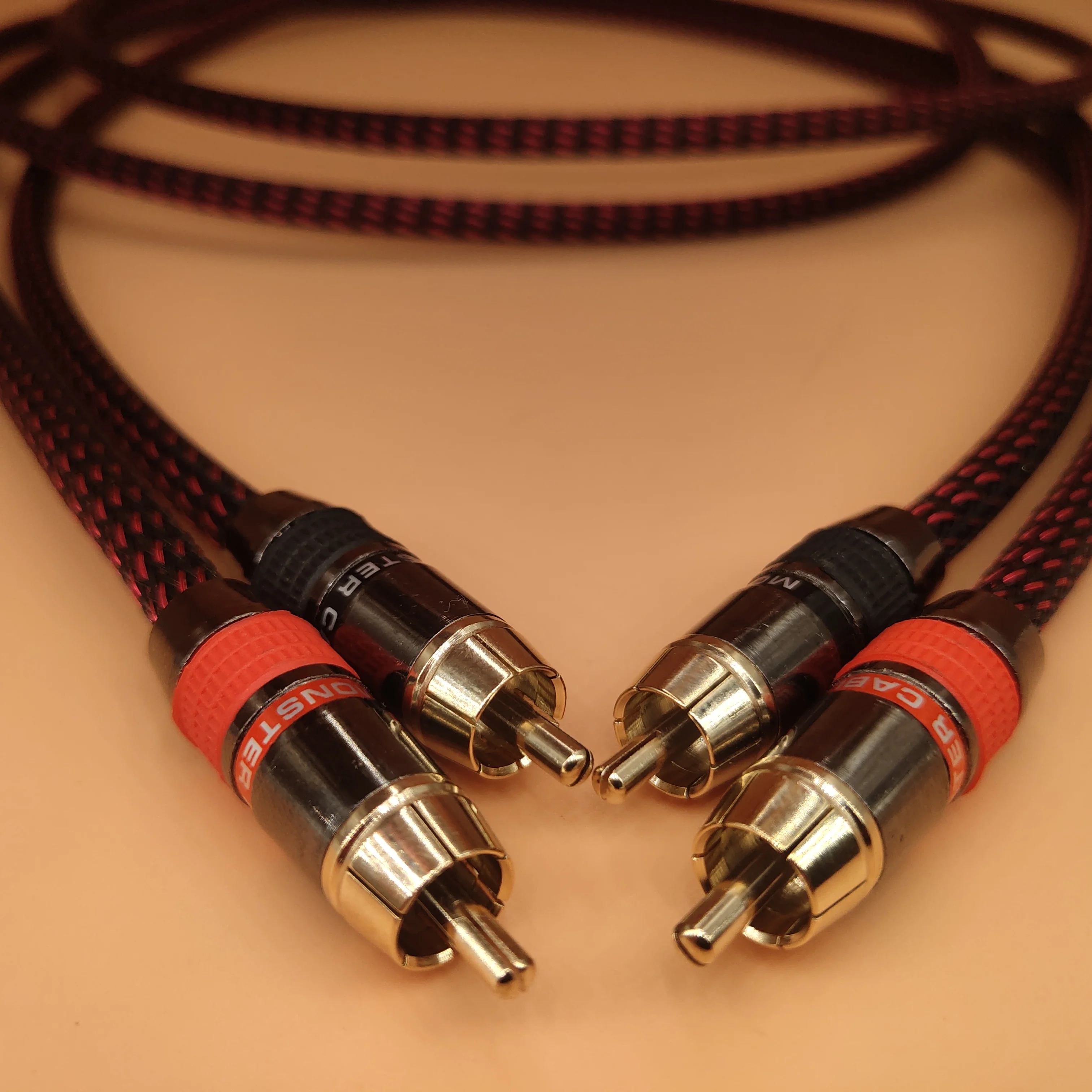 High-quality Hi-Fi monster audiophile grade pure copper double RCA ...