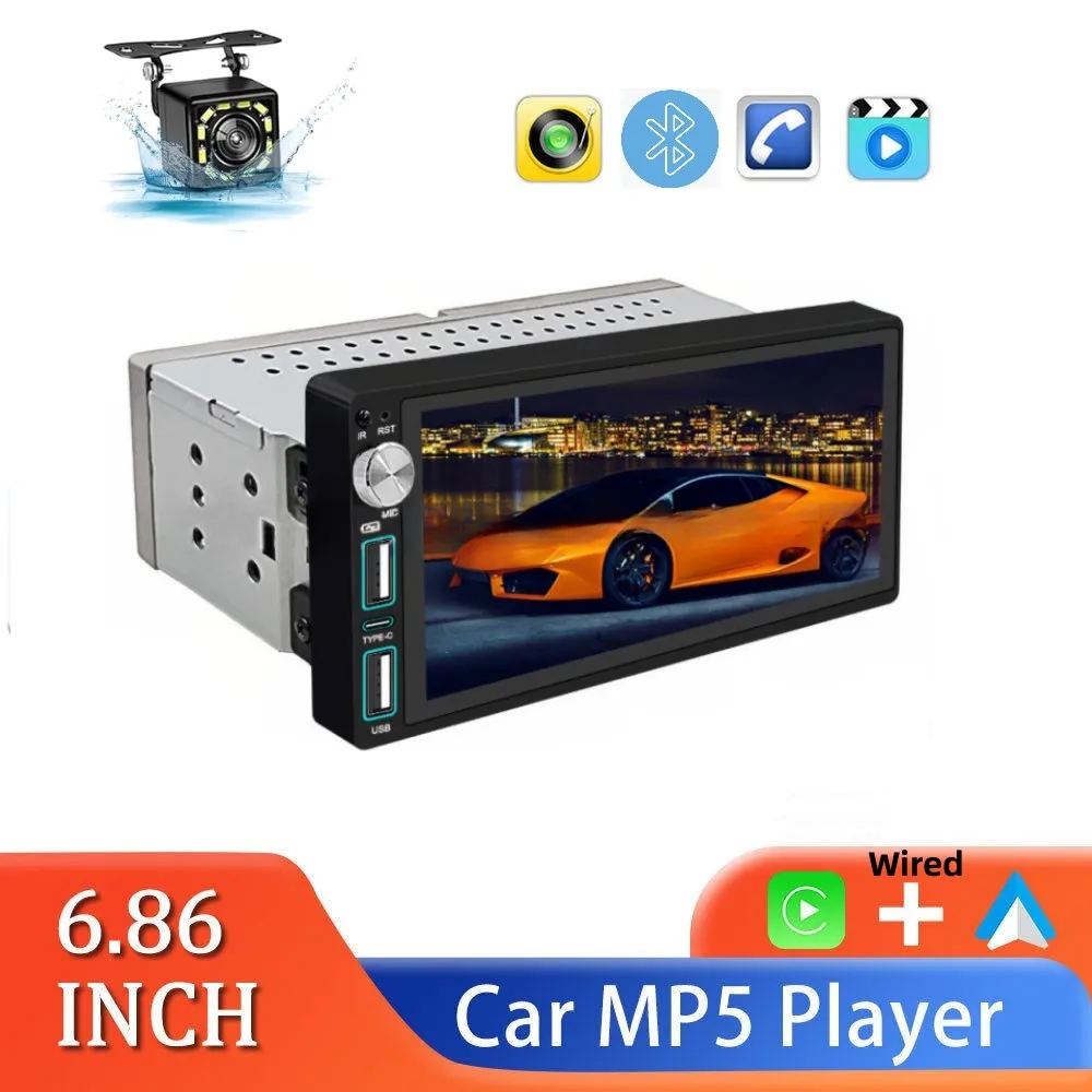 1-Din-6-86-Inch-Android-Car-Radio-Wired-CarPlay-Android-Auto-Wifi ...