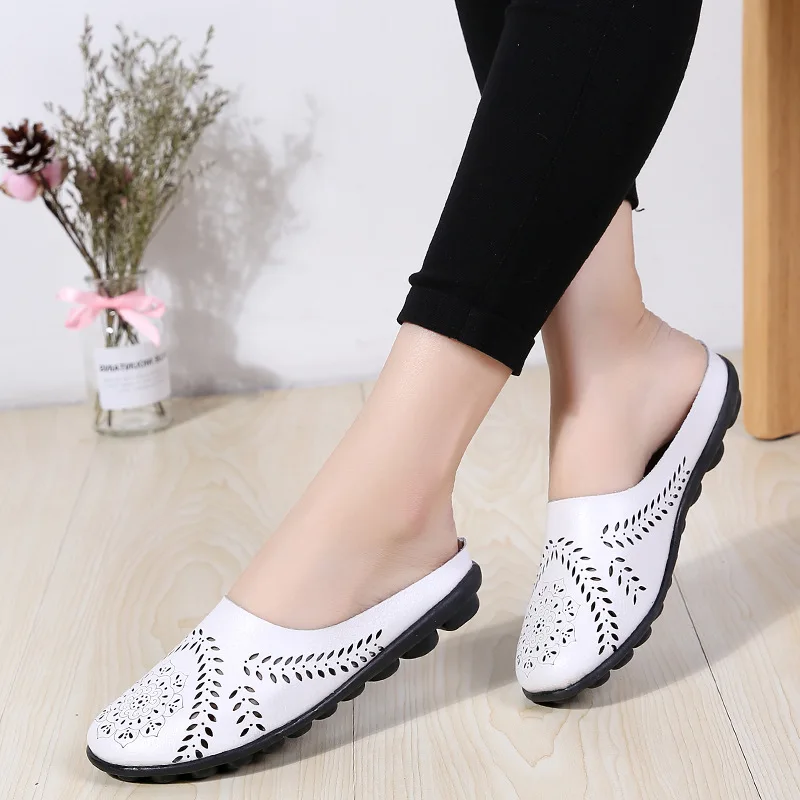 2024-New-Lazy-Shoes-Casual-Soft-Sole-Flat-Beef-Tendon-Flat-Shoes-Hollow ...