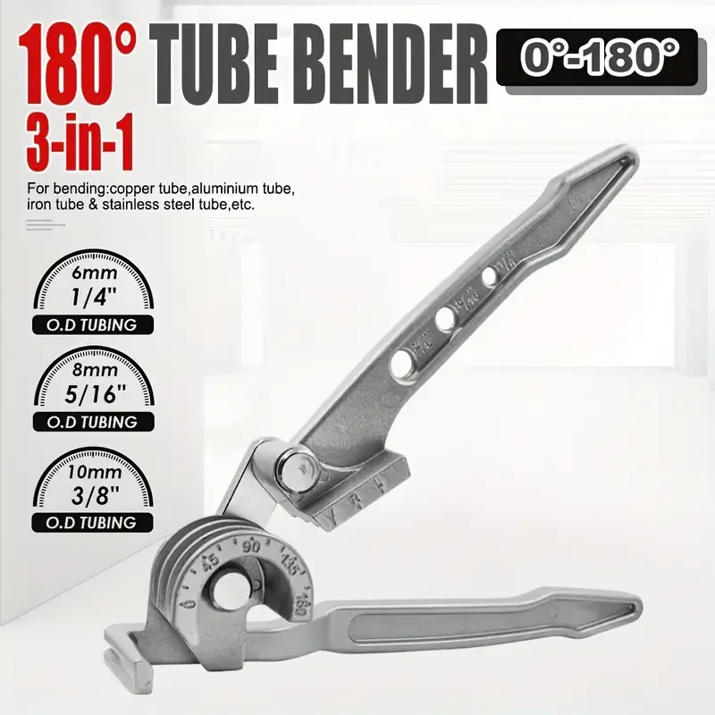 Copper Tube Bender, Tubing Bender 180°, Tube Bender 1/4", 5/16", 3/8 ...