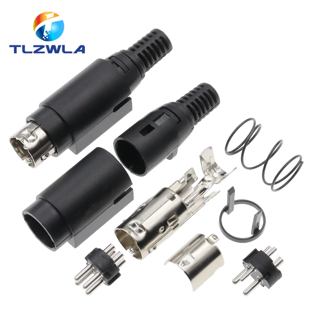 1PCS DIN 3/4Pin Male DC Power Plug 3/4P Dual Power Supply S Terminal ...