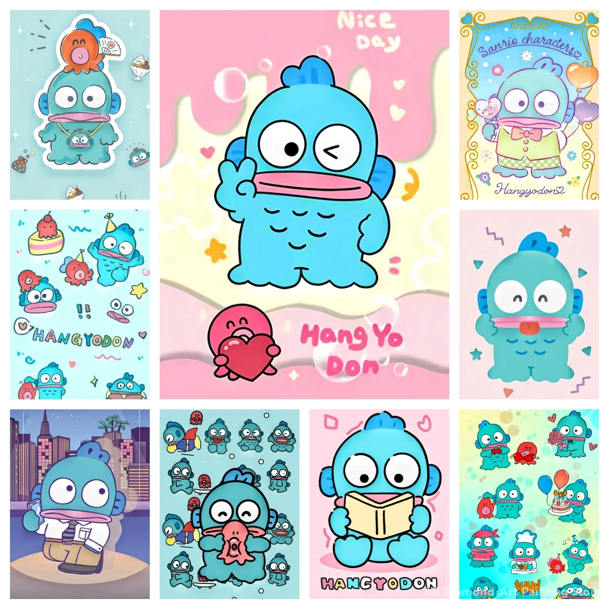 Hangyodon Sanrio AB Diamond Painting HelloKitty Cute Handmade Art Gift ...