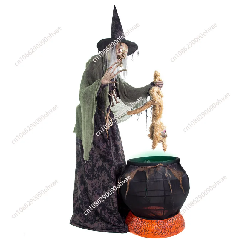Halloween Electric Induction Witch Boiled Cat Electric Bar Haunted ...