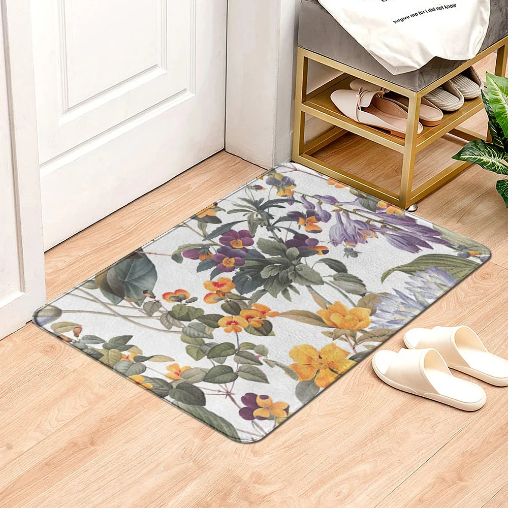 Beautiful-Flowers-Entrance-Door-Floor-Mat-Door-Mat-Non-Slip-Foot-Pad ...