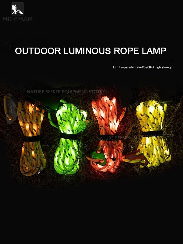 HIKEMAN-Luminous-Rope-Camping-Night-Warning-Tent-Rope-5M-Adjustable ...