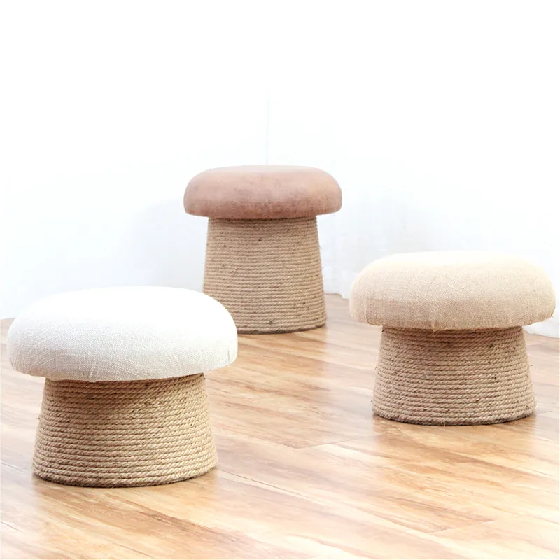 Mushroom Shaped Low Stool Living Room Furniture Sofa Foot Stool Solid ...