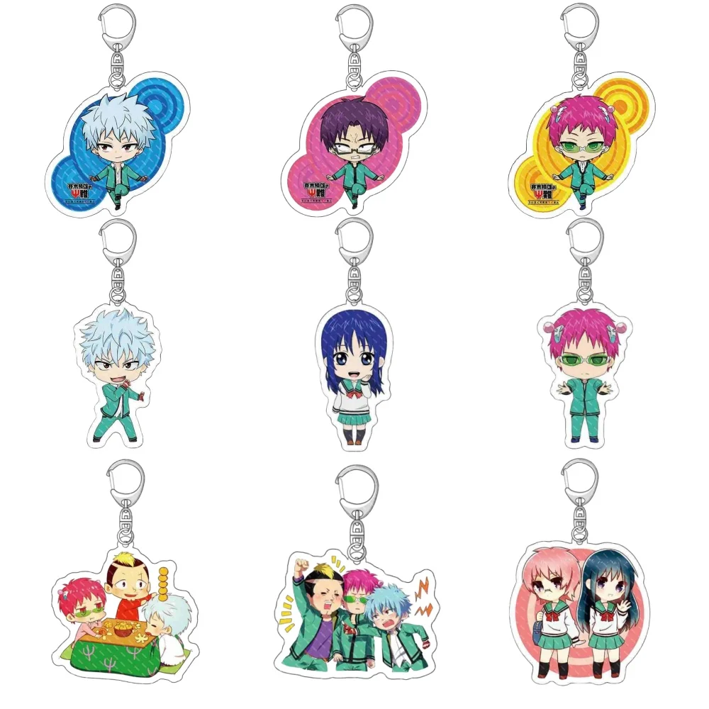 Hot Anime The Disastrous Life of Saiki K Acrylic Keychain Model Figure ...