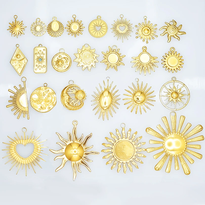 5pcs-Stainless-Steel-Moon-Thread-Sun-Pendants-For-Jewelry-Making ...