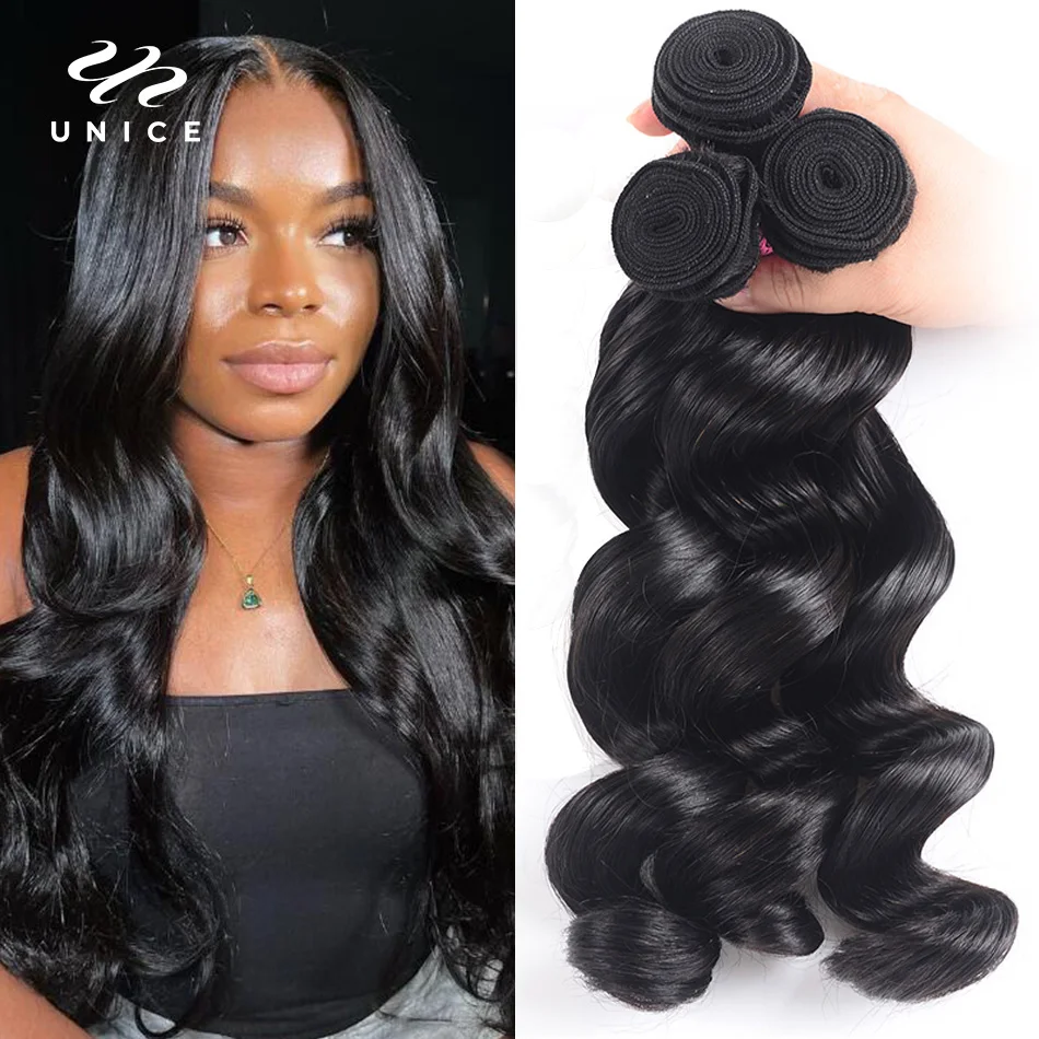UNice-Hair-Brazilian-Loose-Wave-Hair-Extension-3-PCS-100-Human-Hair ...