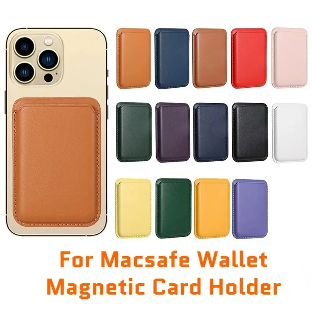 Leather-Wallet-Case-For-Magsafe-Luxury-Magnetic-Phone-Card-Bag-Card ...