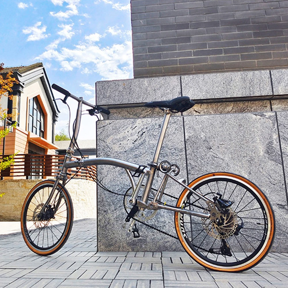 City-Bicycle-Trifold-Folding-Bike-C-line-Titanium-Foldable-Main-Frame ...