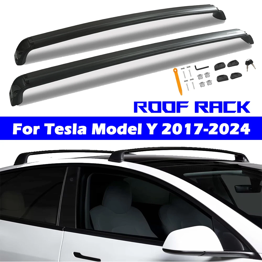 Load-Roof-Rack-Cross-Bars-for-Tesla-Model-Y-2017-2024-Aluminum ...