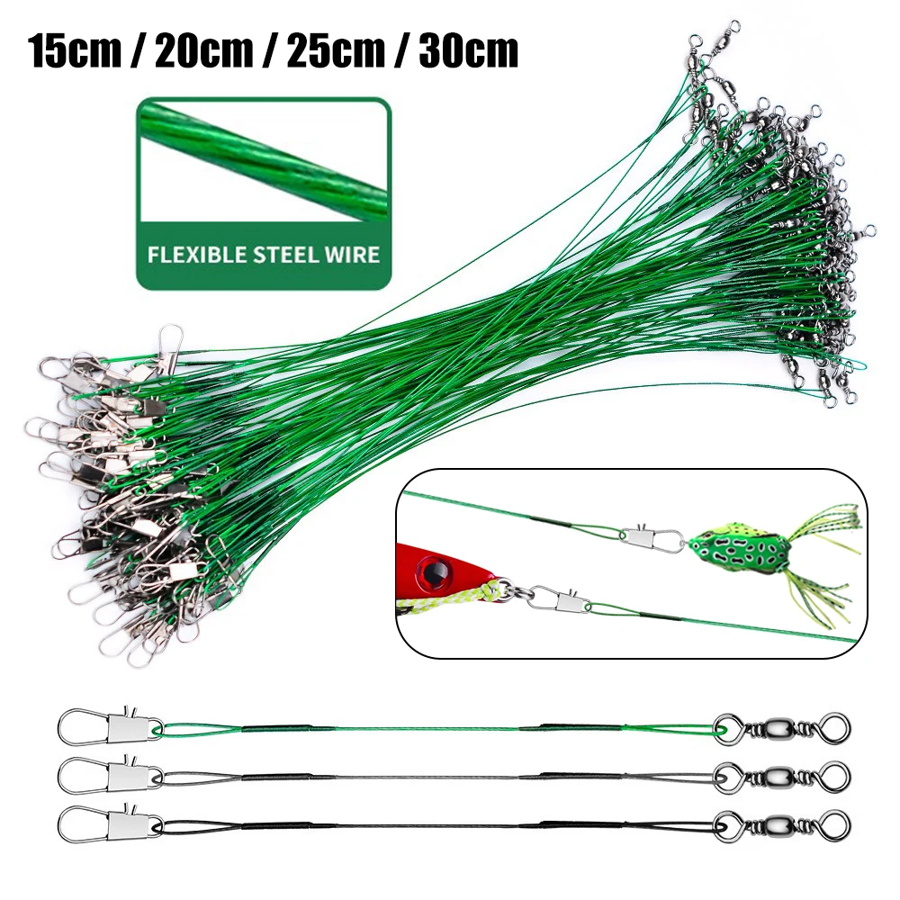 15-30cmSuper Strong Tensile Force Anti Bite Steel Fishing Line Steel ...