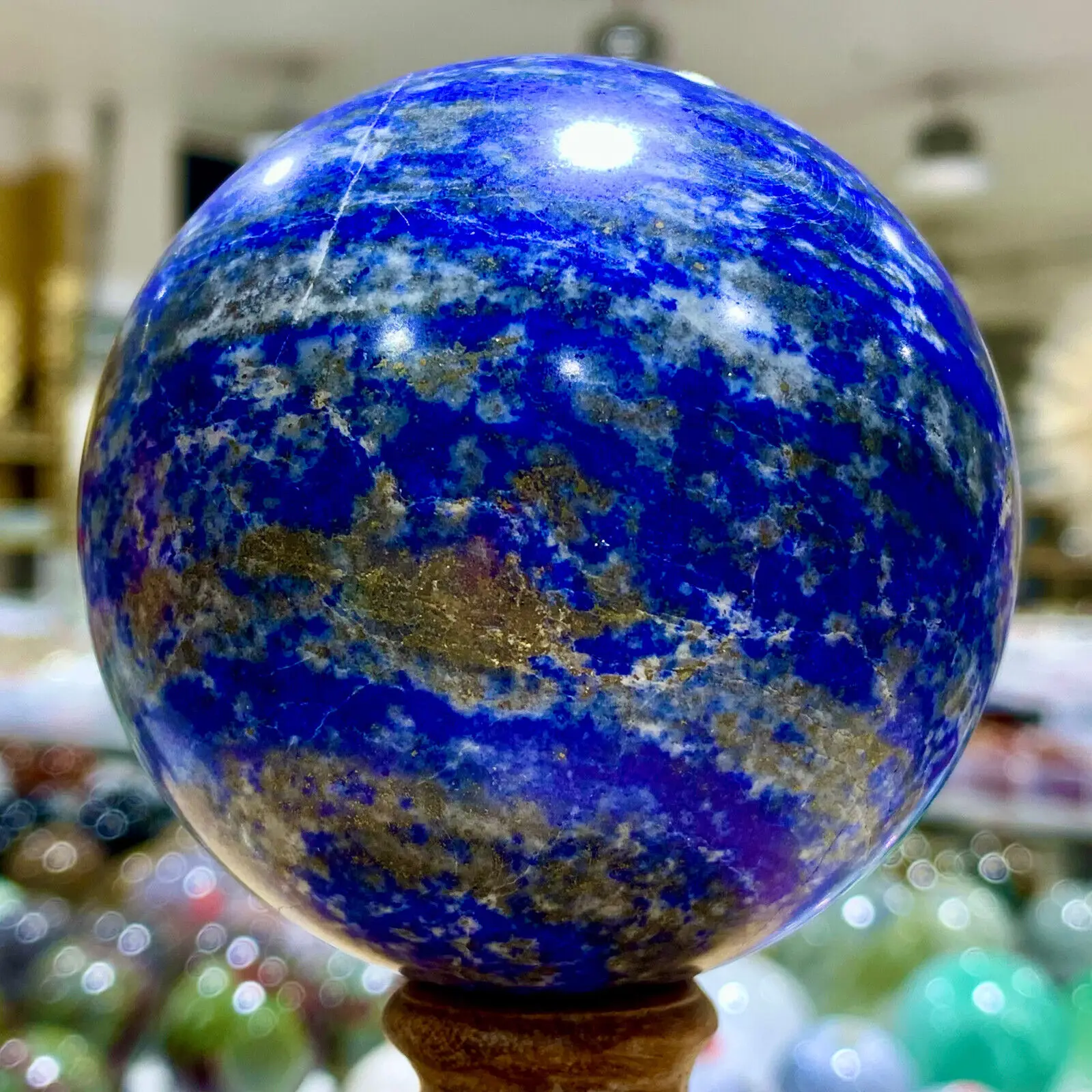 Natural-Crystal-Lapis-Lazuli-Lazurite-Polished-Sphere-Specimen-Ball ...