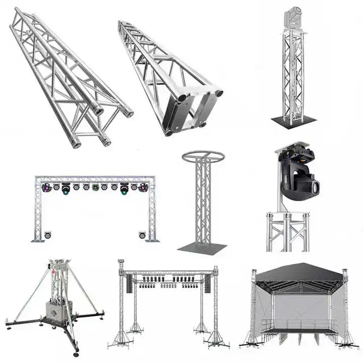 Spigot-Truss-Stage-Lighting-Display-Folding-Black-Speaker-Metal ...