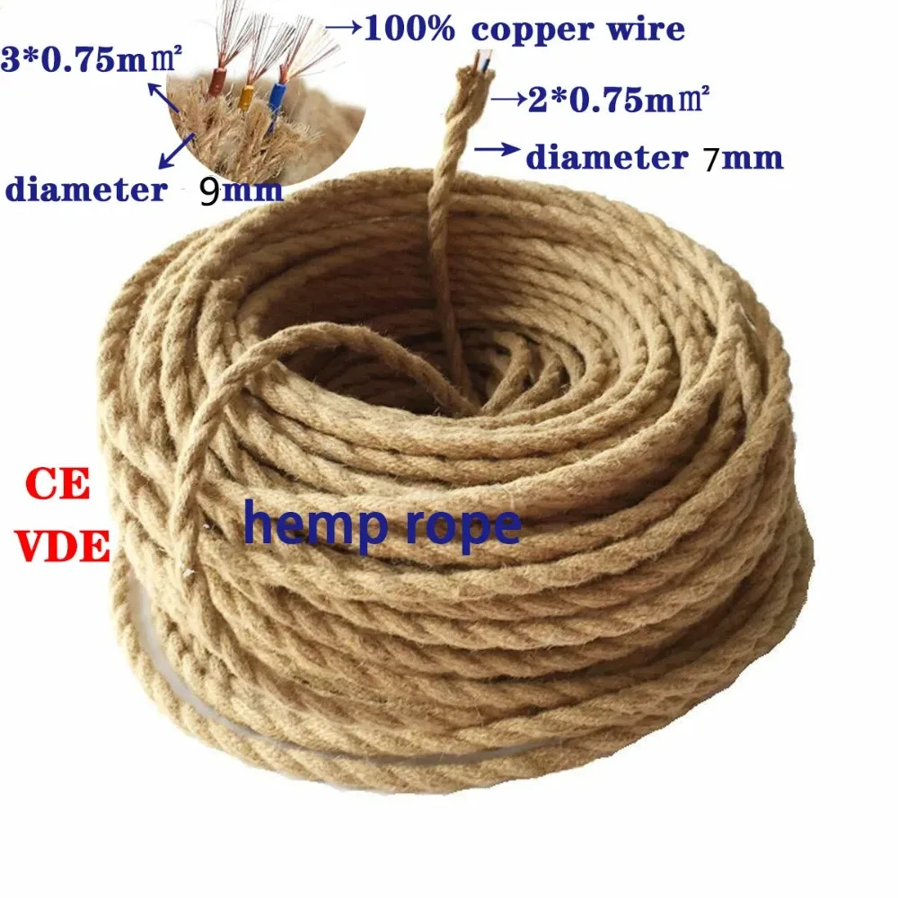 2-0-75-Vintage-Rope-Textile-Wire-Twisted-Cable-Braided-Electrical-Wire ...