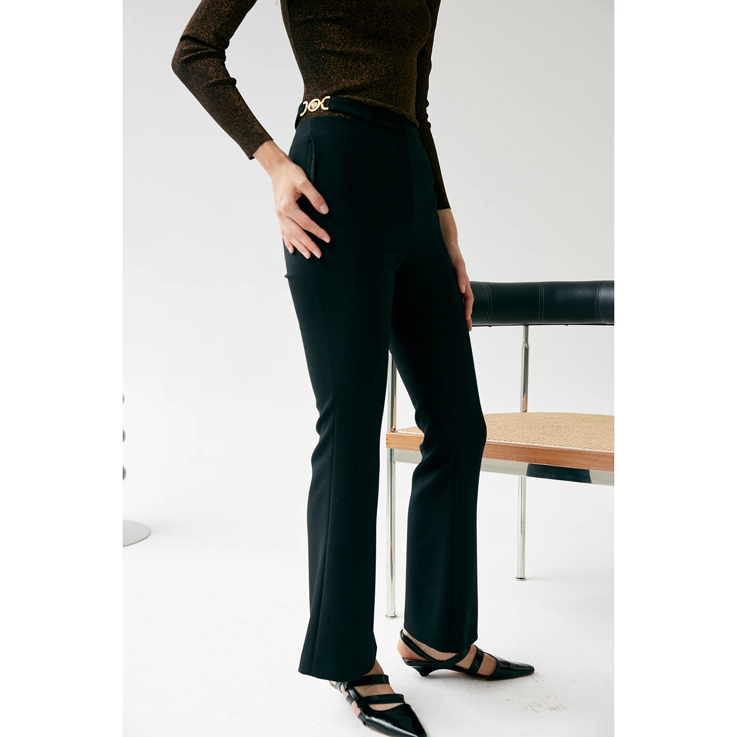 Z-Boss-V-s-Acetate-Waist-Digging-Sexy-Slim-Flared-Pants-Simple-High-End ...