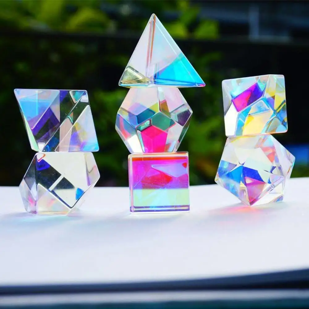 Rainbow Glass Prism Table