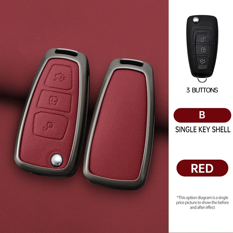 Zinc alloy Car Key Case Cover For Ford Ranger C-Max S-Max Focus Galaxy ...