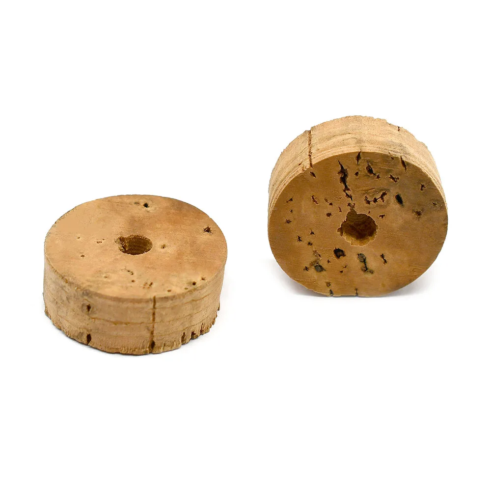 6Pcs AAA Grade Cork Ring Burl Brown 1.2x0.4x0.2inch with a Hole Fishing ...